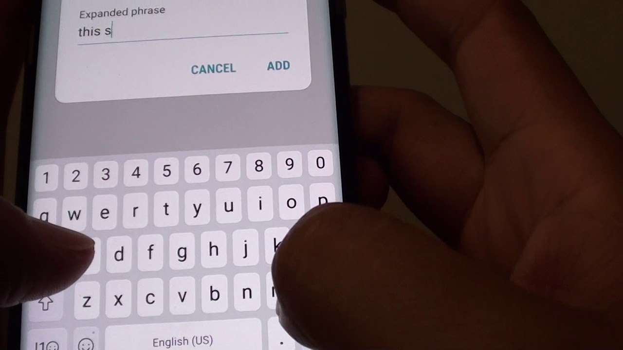 Samsung Galaxy S8: How to Create Keyboard Text Shortcut for Long ...