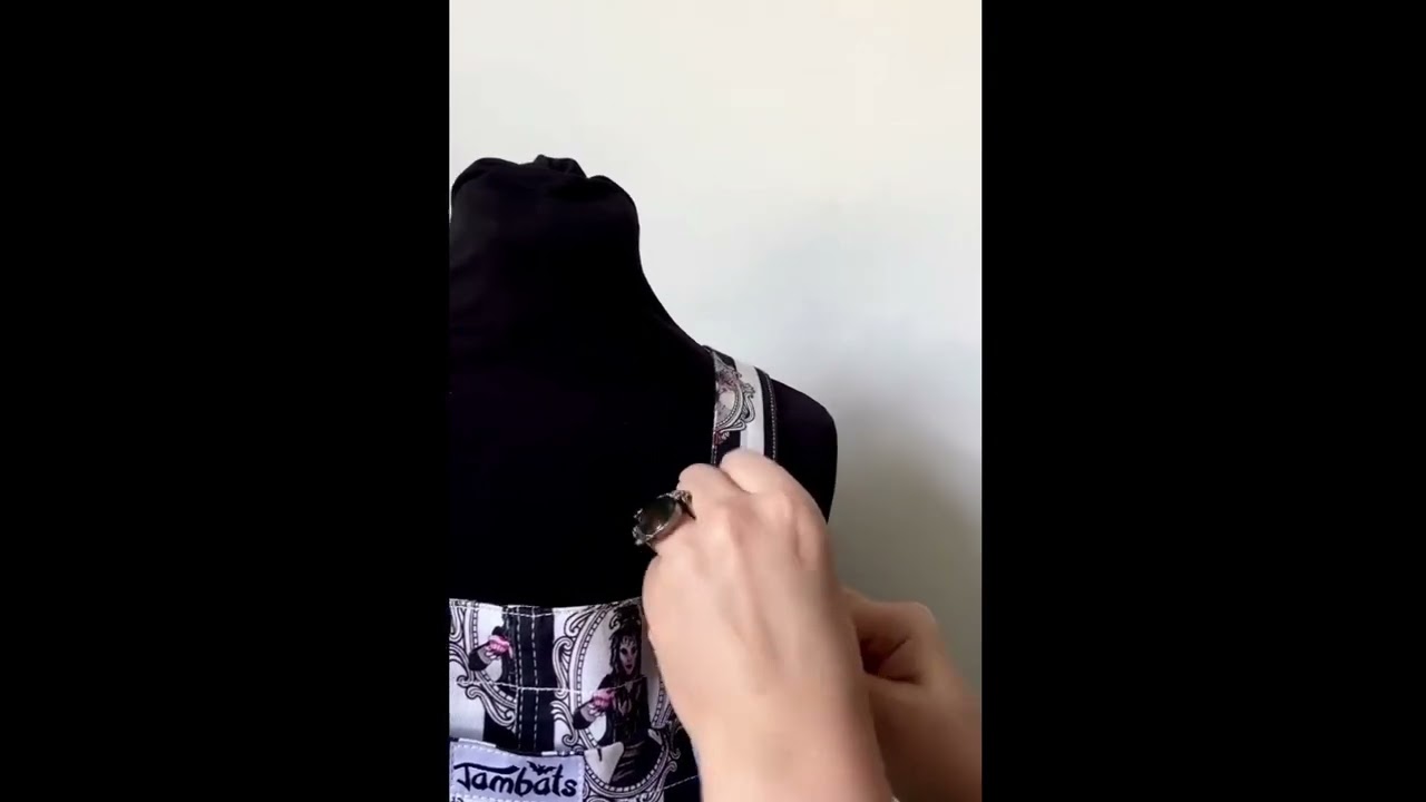 How to thread dungaree buckles to keep them from slipping - YouTube