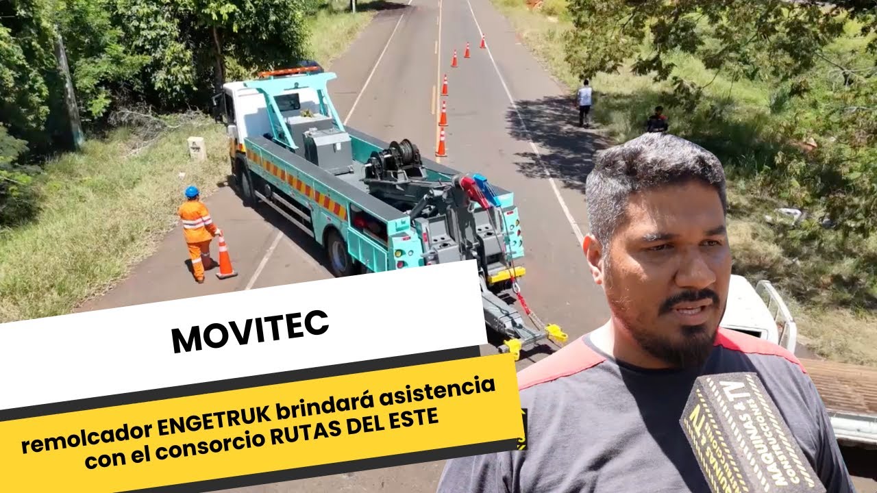 MOVITEC: Equipo remolcador ENGETRUK brindará asistencia con el consorcio RUTAS DEL ESTE - YouTube