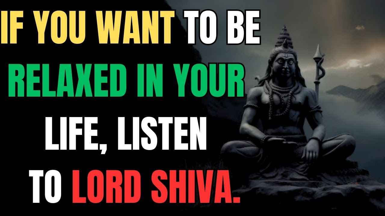 Follow Lord Shiva's advice if you want to live a stress-free existence ...