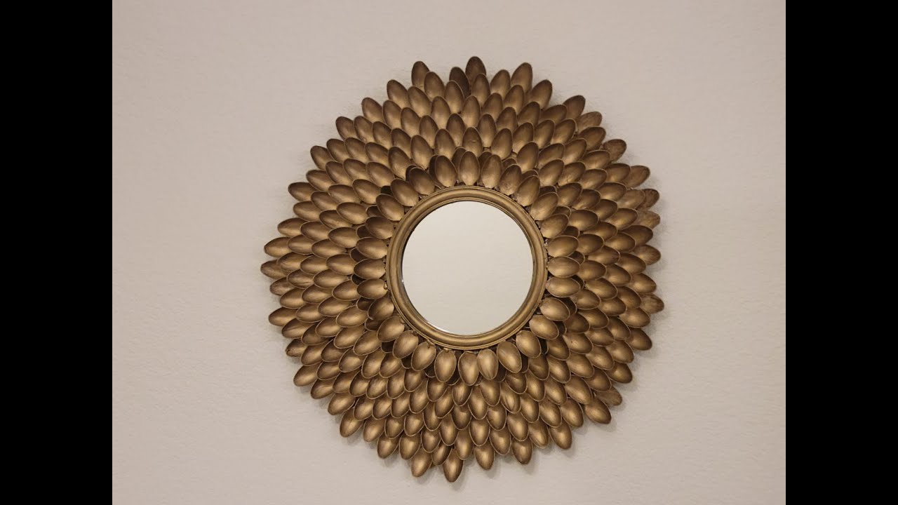 Dollar Tree/ Walmart DIY Spoon Mirror, Bronze Chrysanthemum Mirror ...