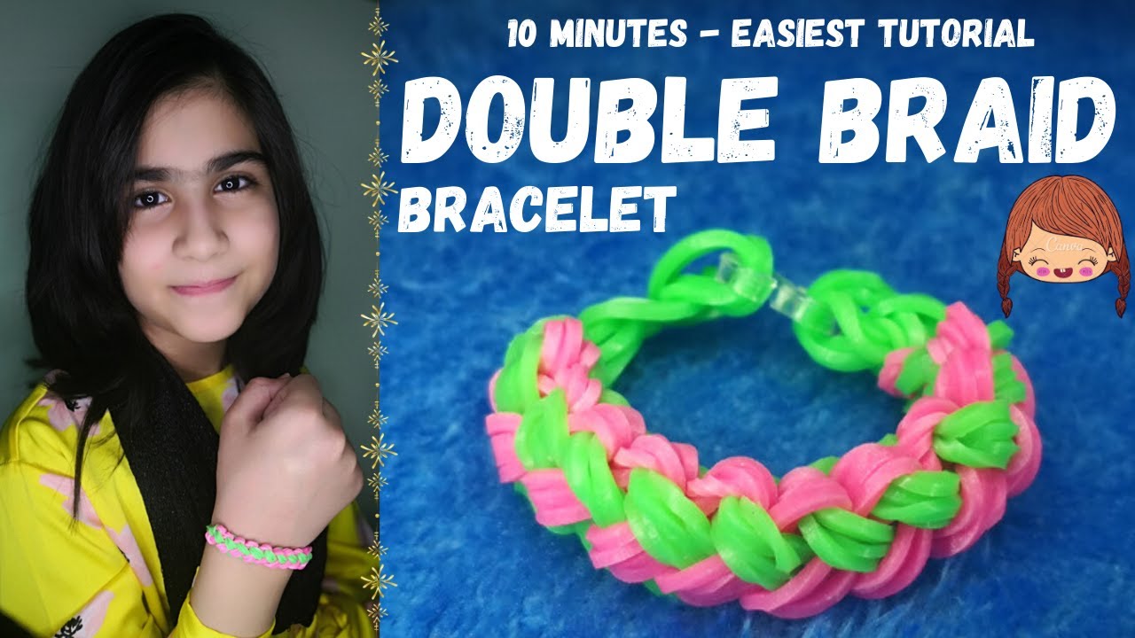 How to make Double Braid Bracelet with Loom Bands? Easy Loom Band ...