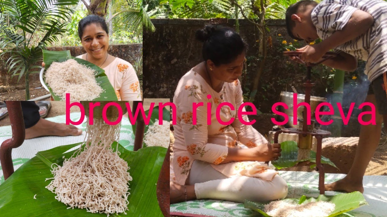 Mangalore village style brown rice sheva/ home made rice sheva - YouTube