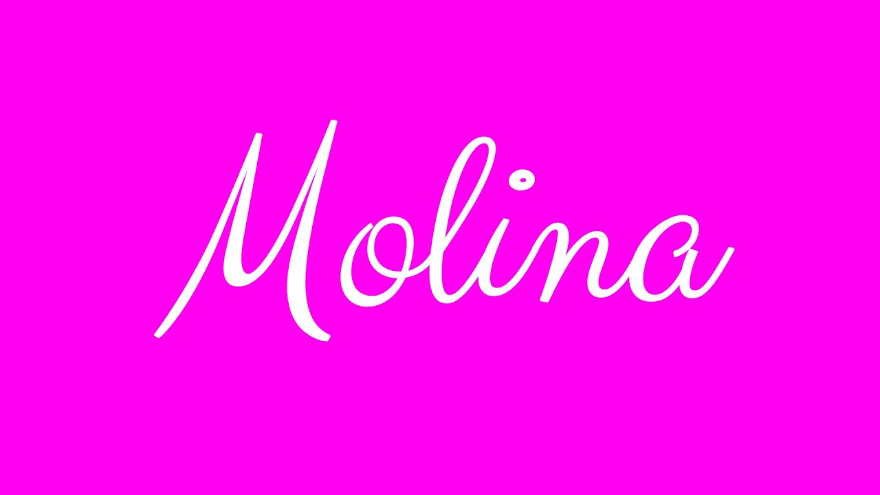 Learn how to Sign the Name Molina Stylishly in Cursive Writing - YouTube