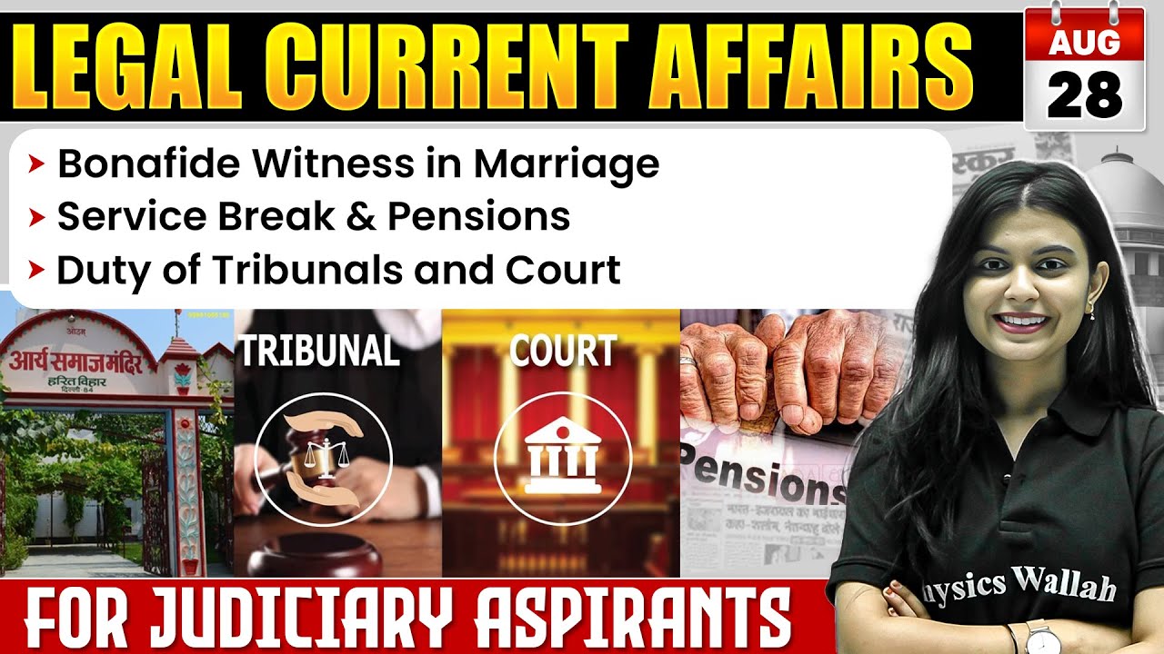 28 August Legal Current Affairs 2024 | Legal News Supreme Court & High ...