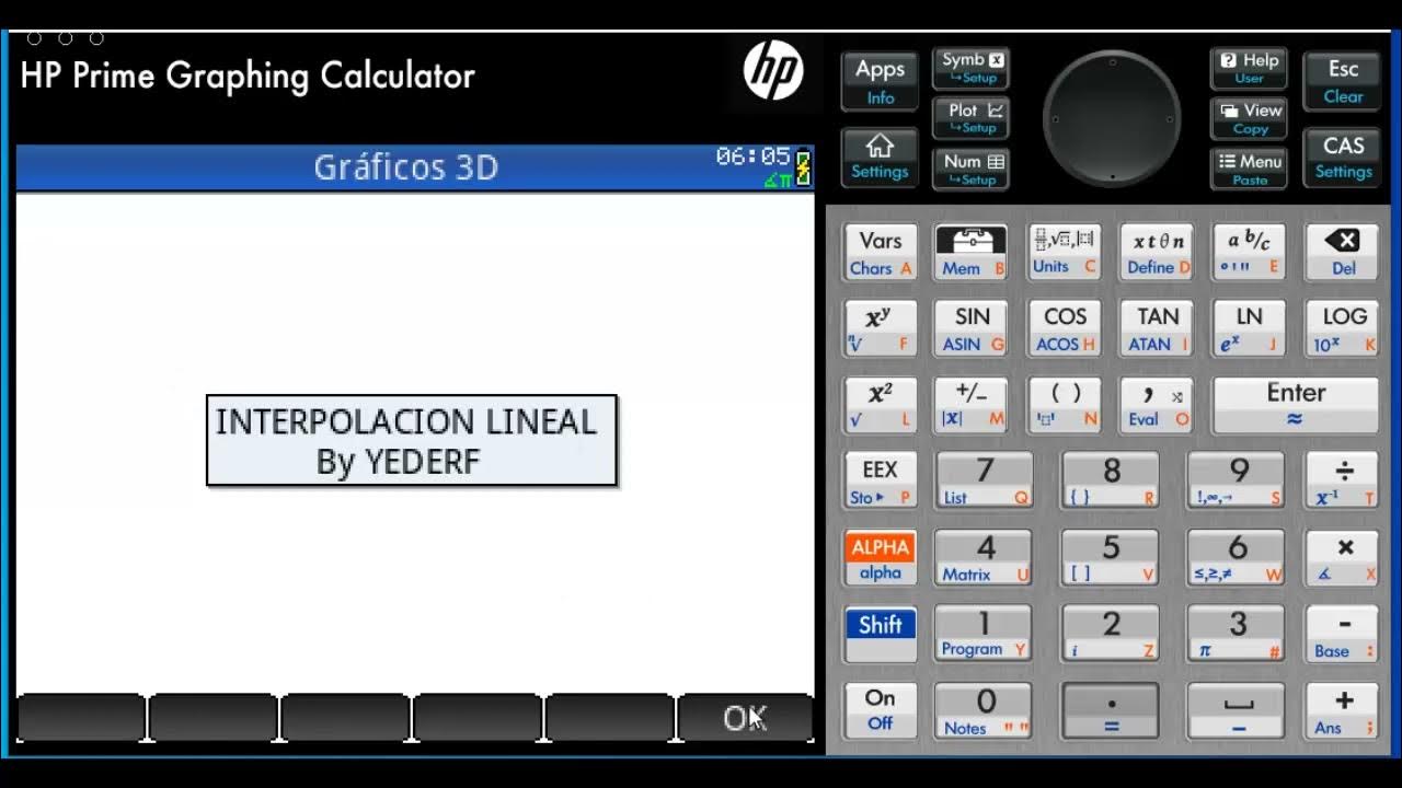 HP PRIME INTERPOLACION LINEAL - YouTube
