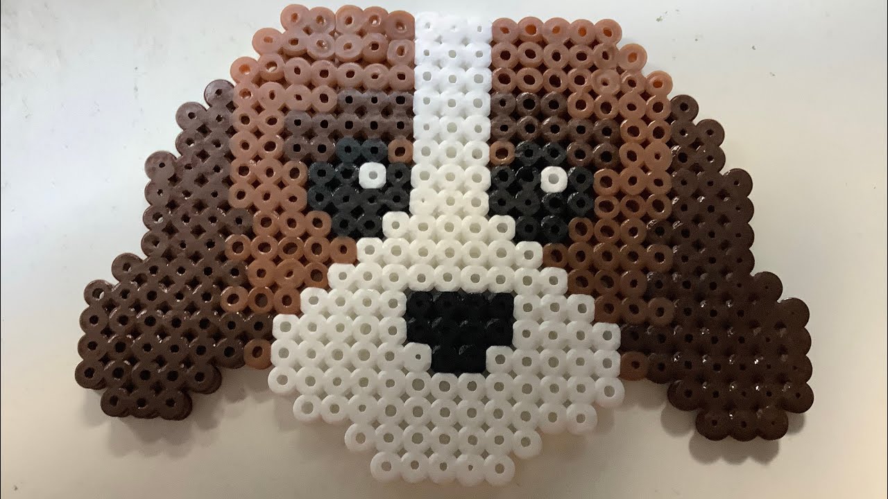 How to make this adorable cockapoo out of Hama beads - YouTube