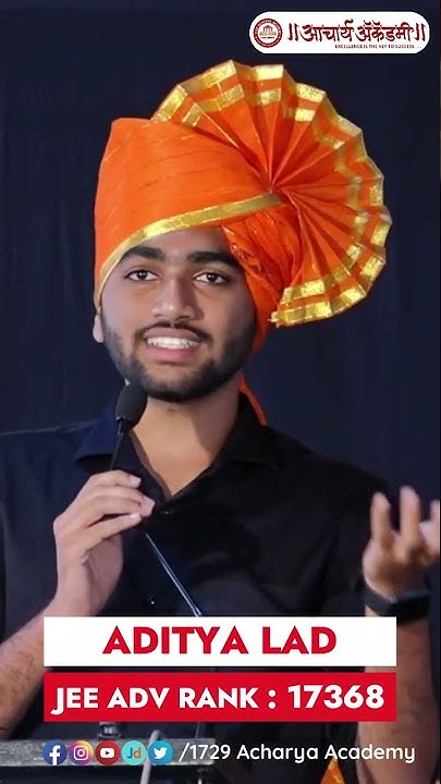 Aditya Lad | JEE Adv Rank: 17368 - YouTube