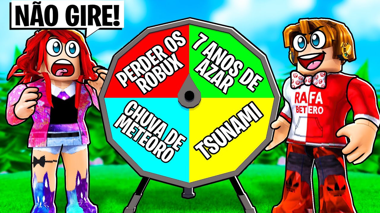 NÃO GIRE A ROLETA COLORIDA DO AZAR NO ROBLOX😮 - YouTube