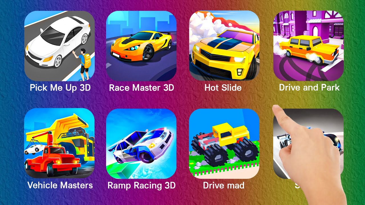 Drive Mad, Race Master 3D, Hot Slide, Pick Me Up 3D, Line Race, Vehicle ...