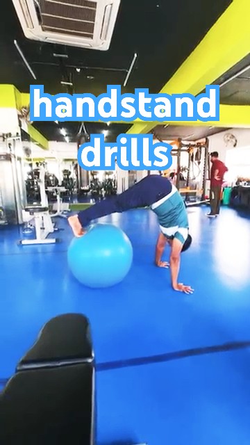 Handstand Conditioning Drills using Gym Ball 🤸‍♂️ #HandstandDrills # ...