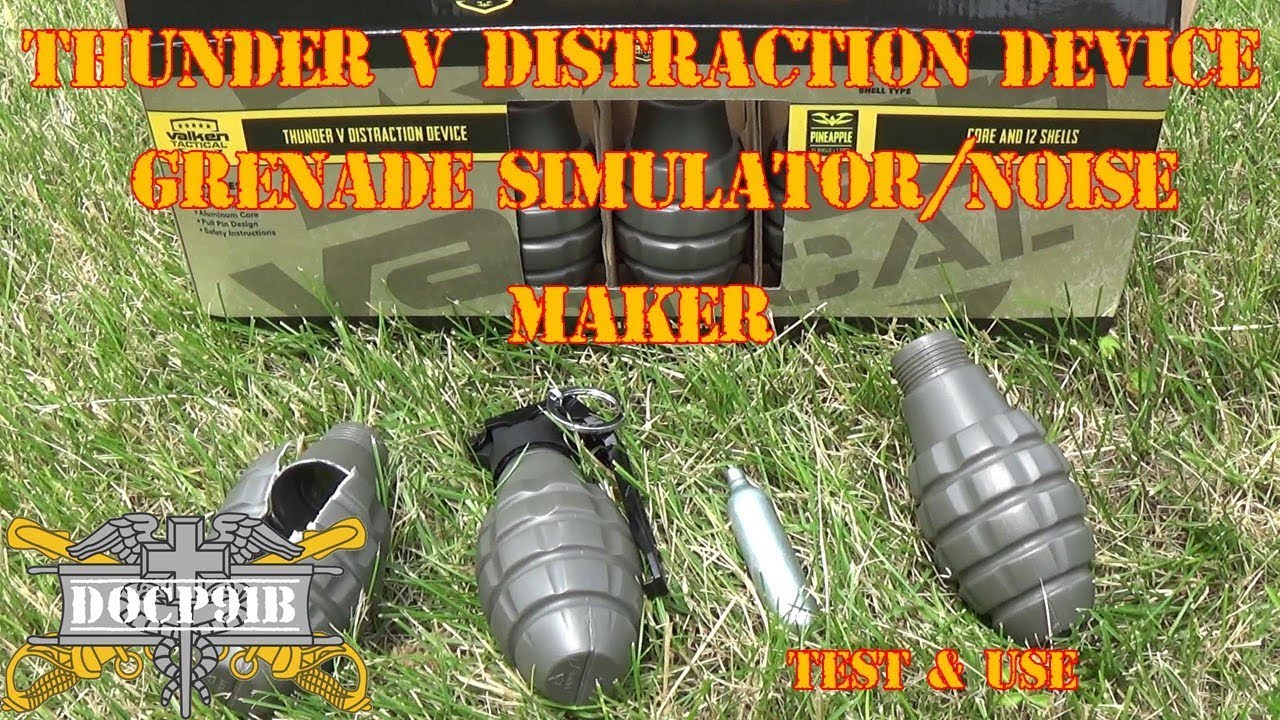 Thunder V Distraction Device (Grenade Simulator Noise Maker) Test & Use ...