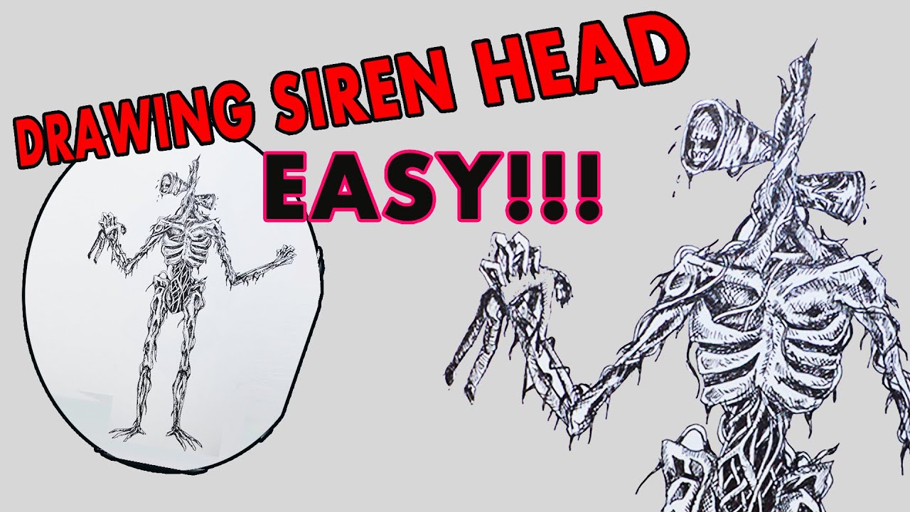 SIREN HEAD ( HOW TO DRAW EASY ) - YouTube
