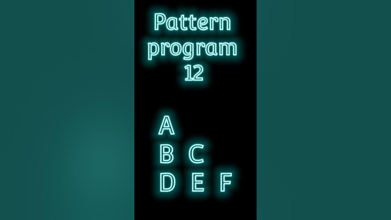 Pattern program 12 in c programming || Alphabet pattern || c_39 - YouTube