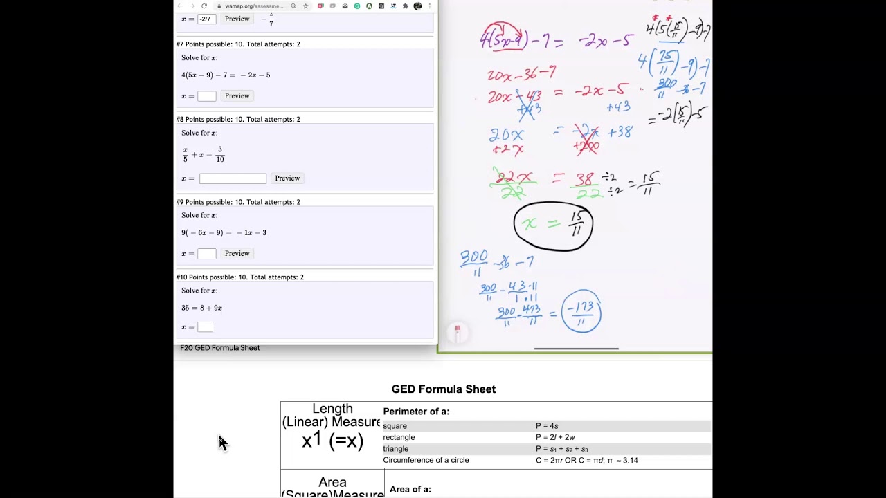 One WAMAP Unit 3 Practice Test Problem (#7) - YouTube