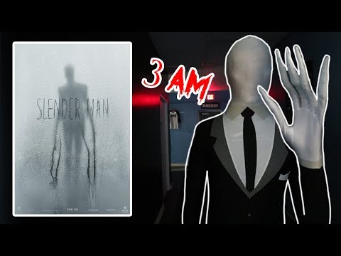WATCHING SLENDER MAN TRAILER AT 3 AM!! (HE GRABS ME)