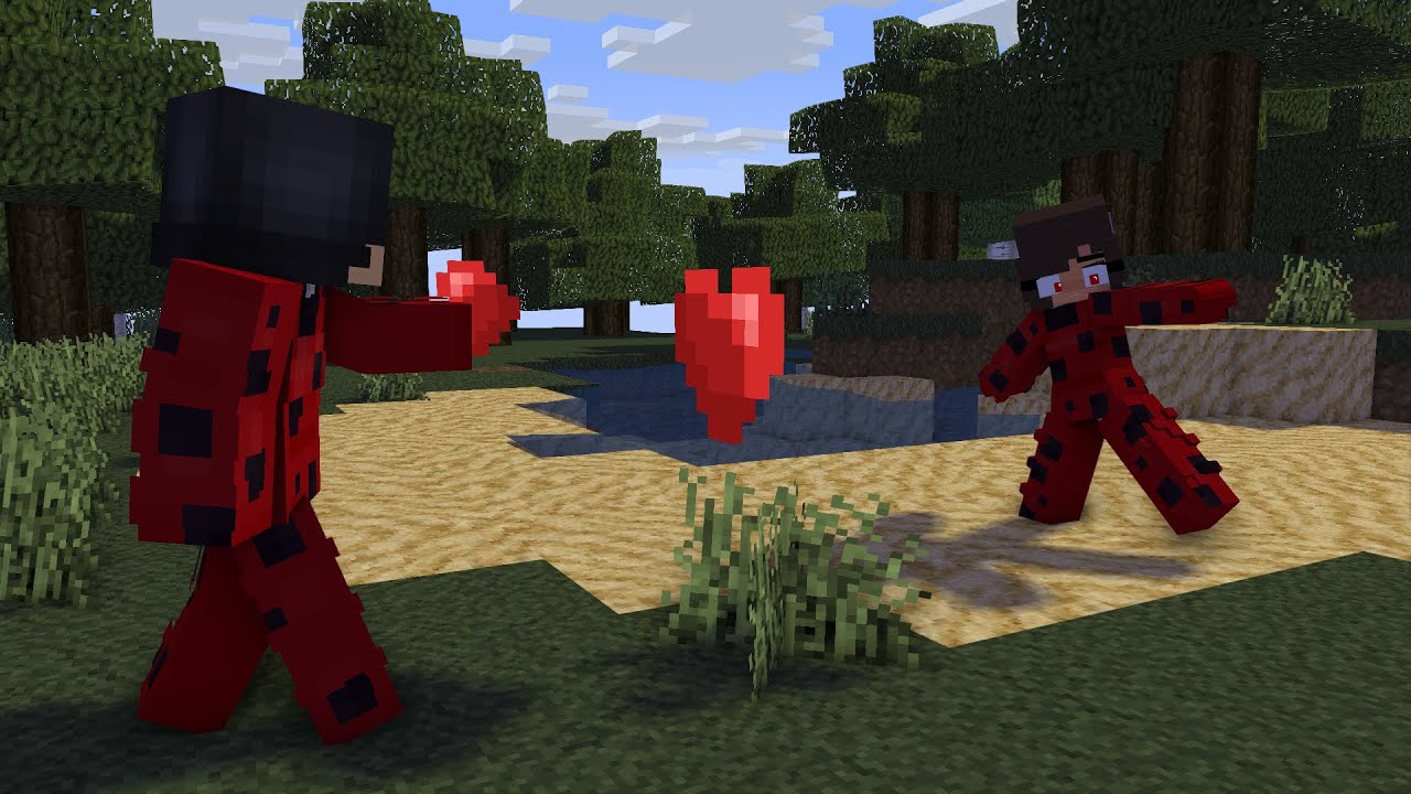 FIRST MEET MEME APHMAU LADYBUG & AARON BUG COUPLE -minecraft animation ...
