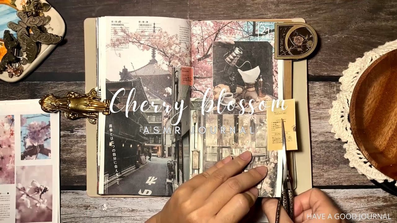 ASMR Journal | Cherry blossom | Have a good journal - YouTube