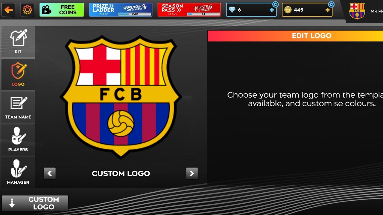 How to import Fc Barcelona logo in DLS 25 - YouTube