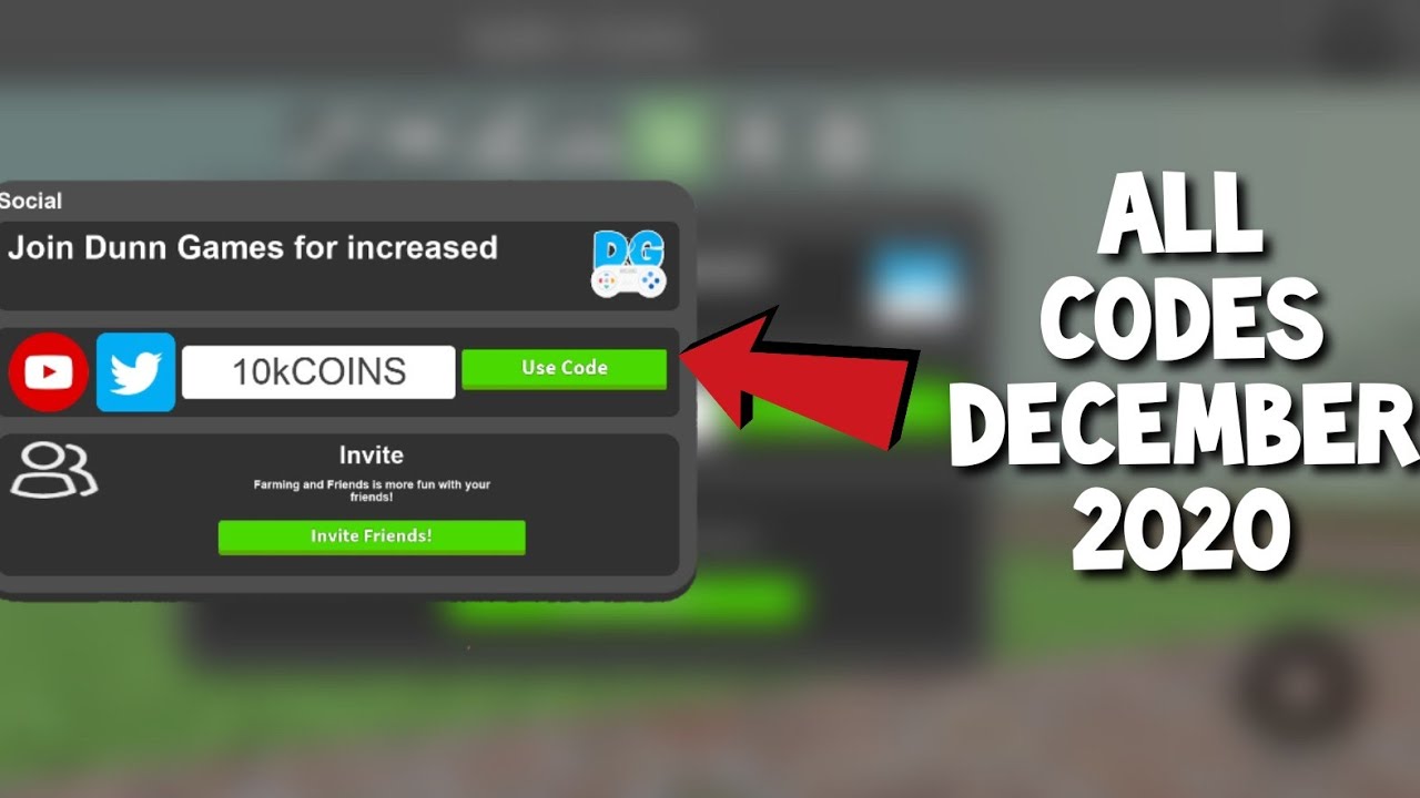 Roblox All Farming and Friends Codes December 2020! - YouTube