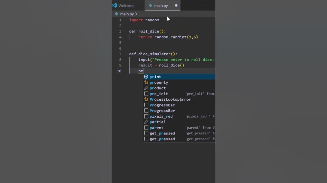 Roll Dice in Python #shorts #python #programming - YouTube