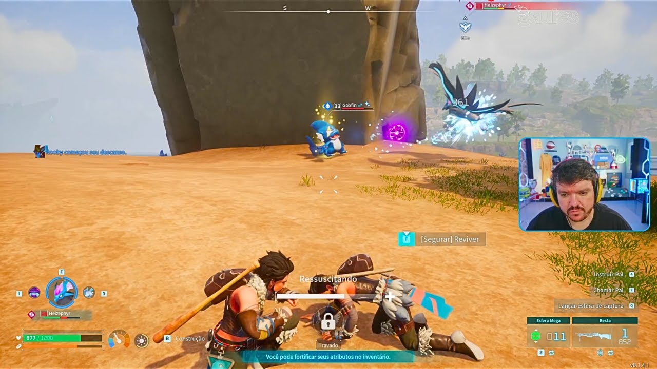 GAULES, LIMINHA, VVV, LLAUQS E CAPITO JOGANDO PALWORLD (18/02/24) #20 ...