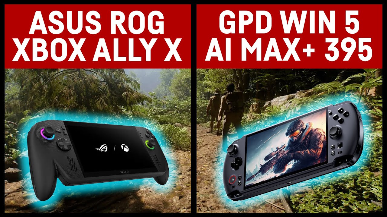 ASUS XBOX Ally X vs. GPD Win 5 (Ryzen AI Max+ 395 & 8060s) - YouTube