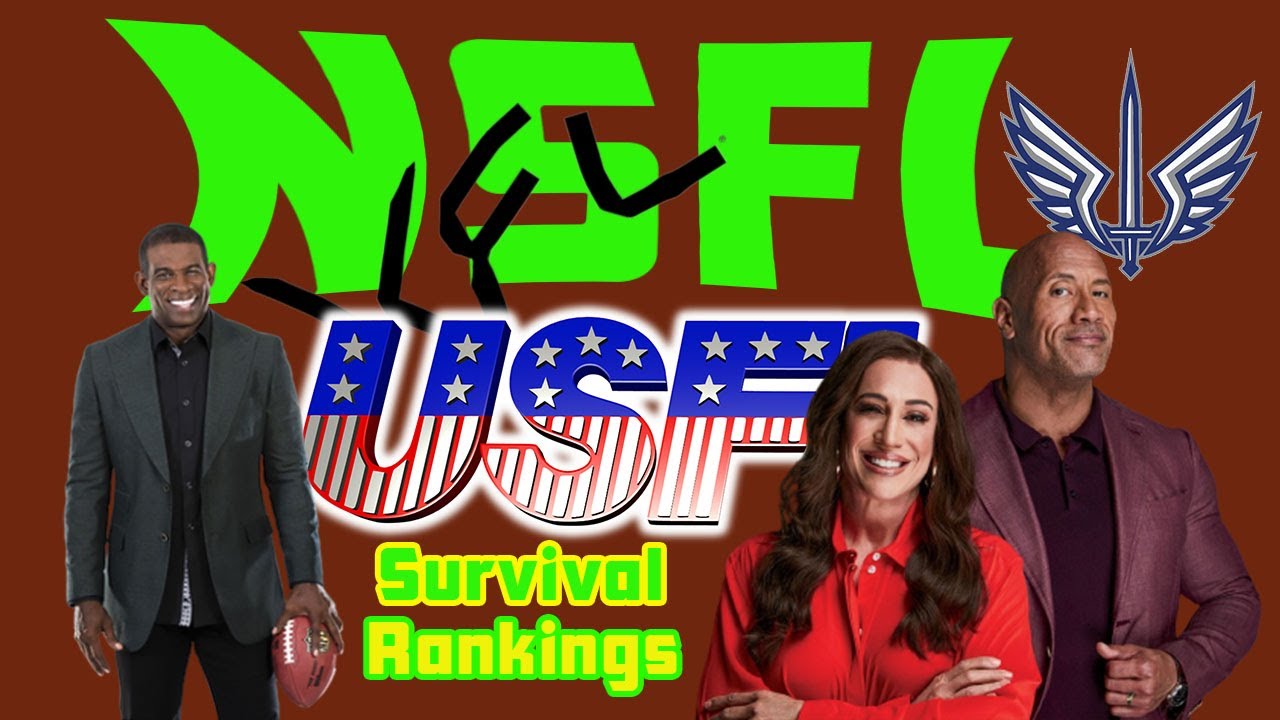 USFL XFL Merger to the NSFL Team Survival Ranking. - YouTube