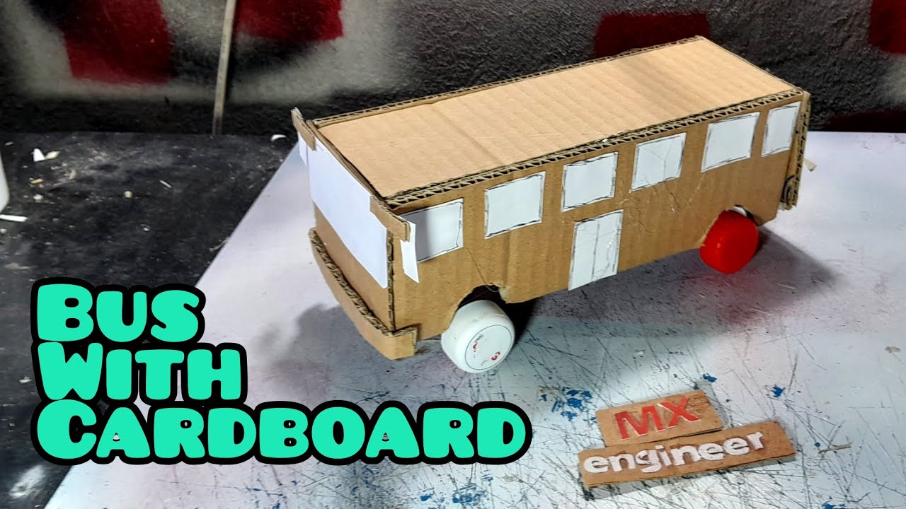 How to make bus with cardboard - YouTube