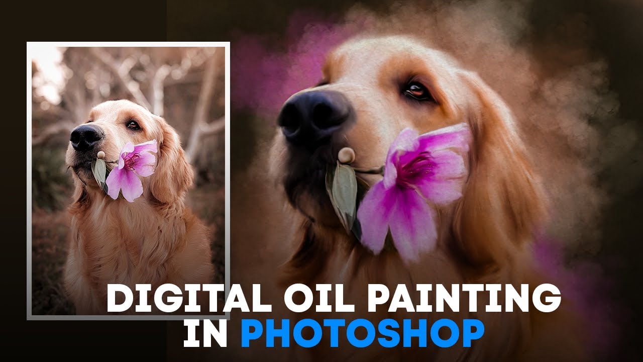Digital Oil Pet Painting In Photoshop Tutorial. | Oil Painting Tutorial ...