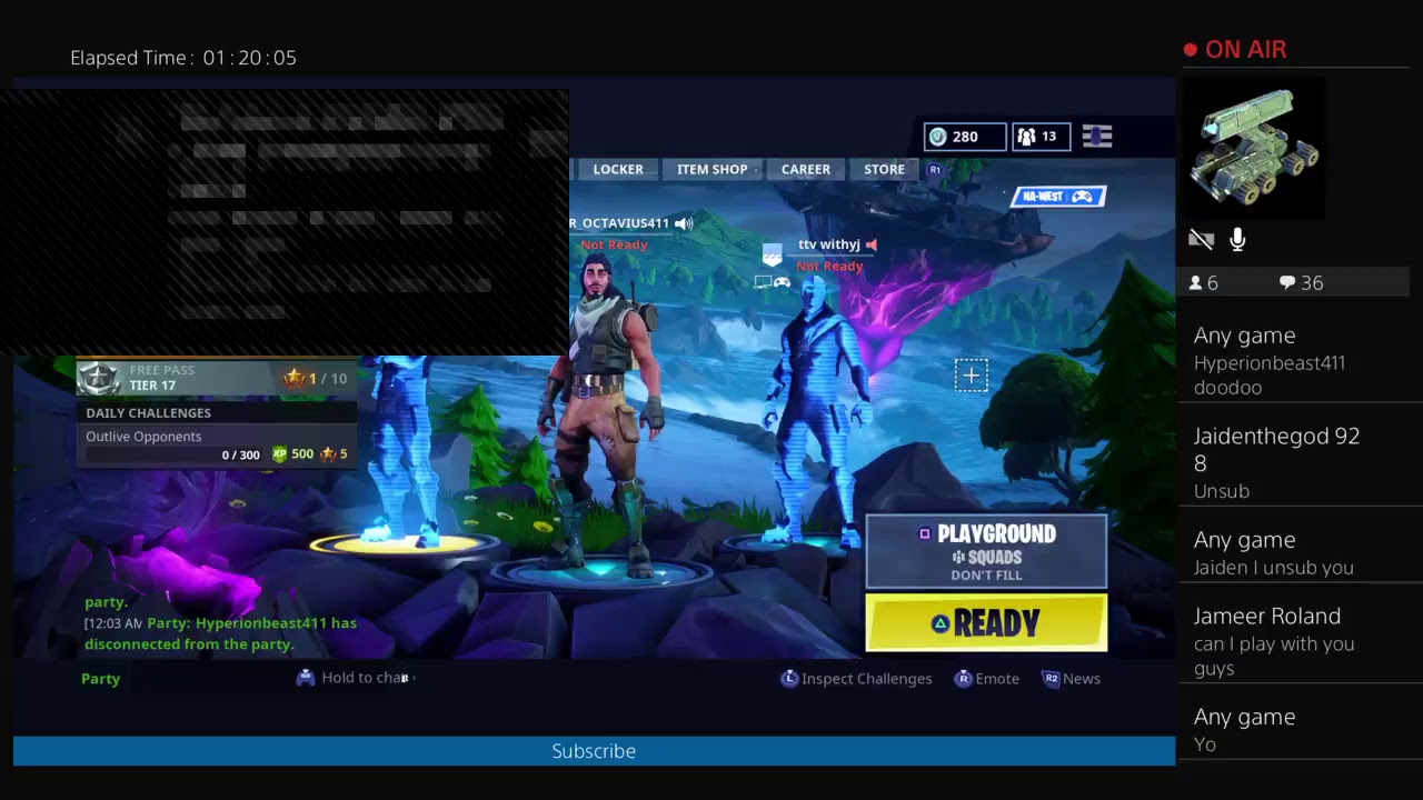 Fortnite playing with subs - YouTube