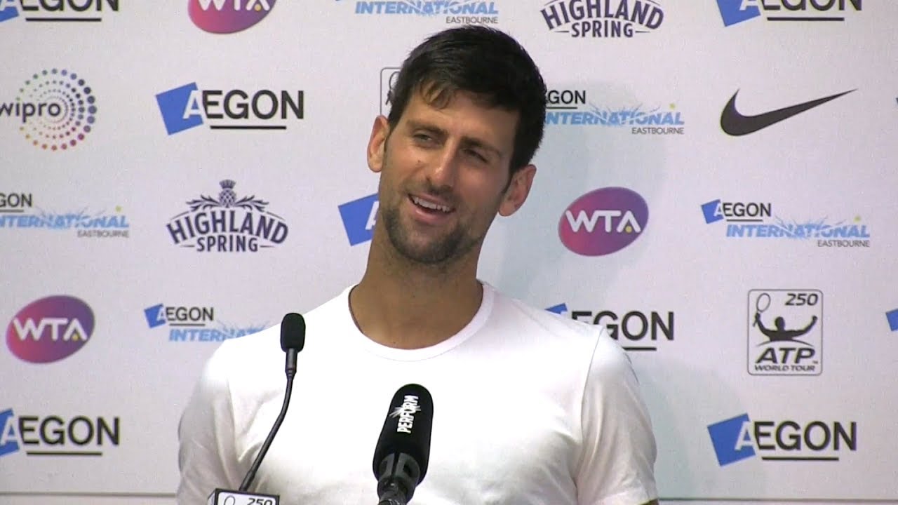 Novak Djokovic Press Conference After Reaching Aegon International ...