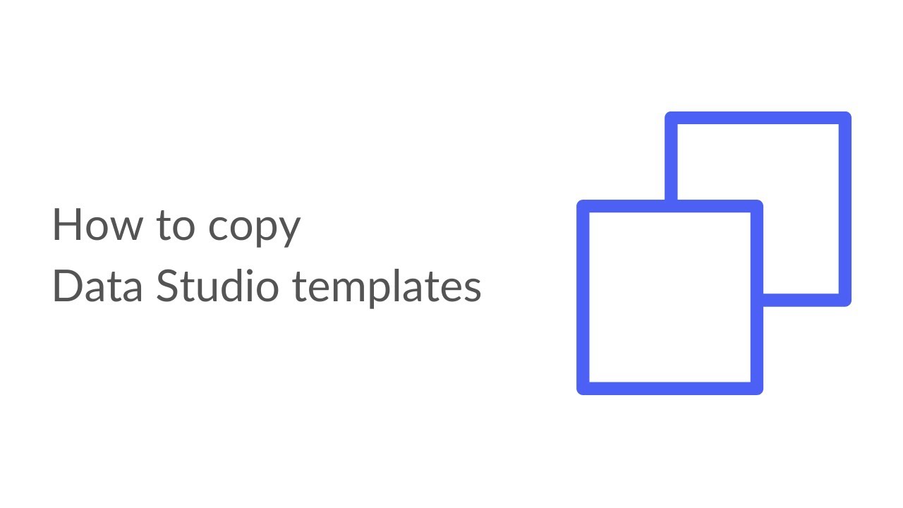 How to setup Data Studio templates - YouTube