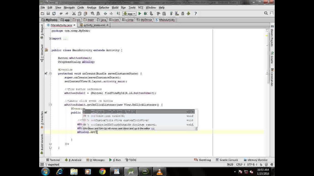 Progressdialog In Android Youtube
