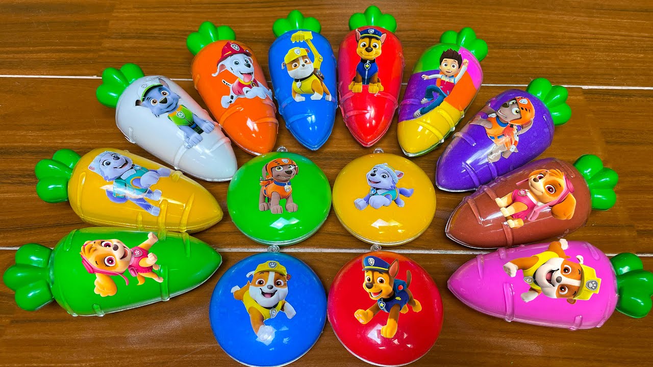 PAW PATROL: Playing With Rainbow Slime: Ryder, Chase, Marshall ...