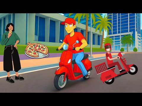 Motorsikletli Pizzacı Kurye | Mobil Paket Dağıtım Simülatörü 2025 Android iOS Gameplay