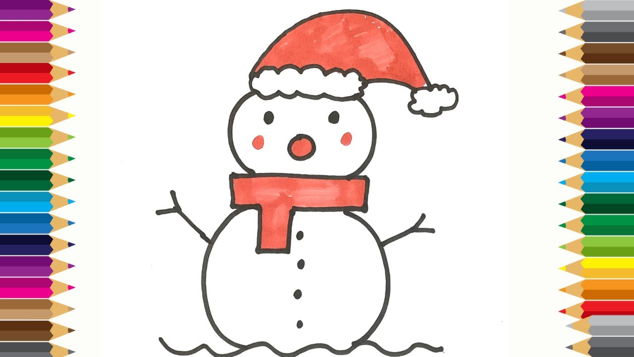 Snowman||Draw a beautiful Snowman easily and quickly||How to make ...