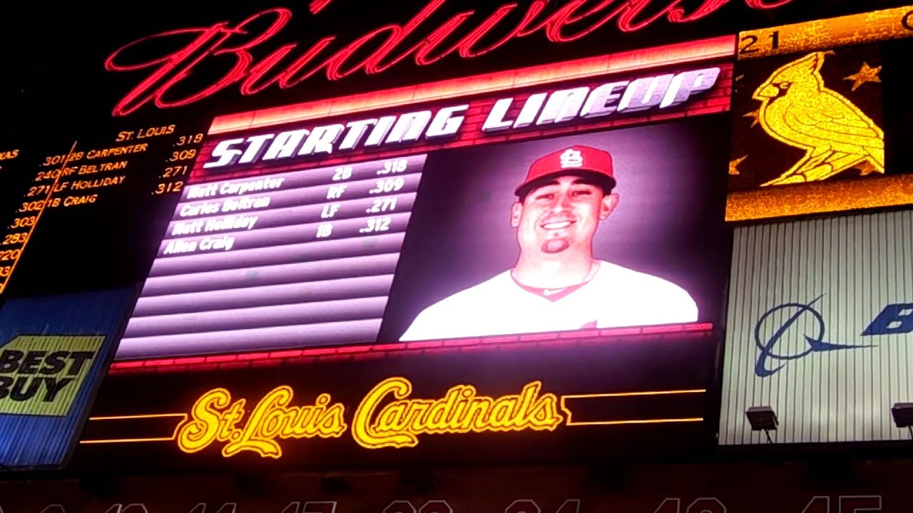2013 St.Louis Cardinals starting lineups (June.23 vs Texas Rangers ...