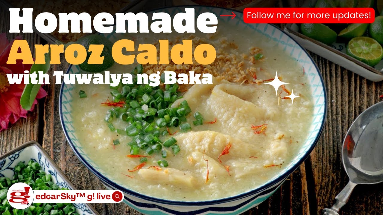 Homemade Arroz caldo with tuwalya ng baka perfect lugaw sa taglamig ...