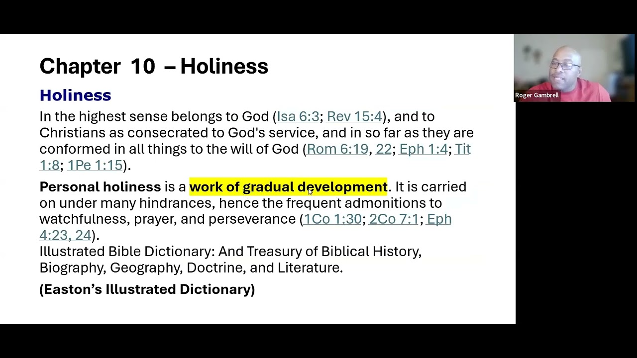 Practice of Godliness - Holiness - YouTube
