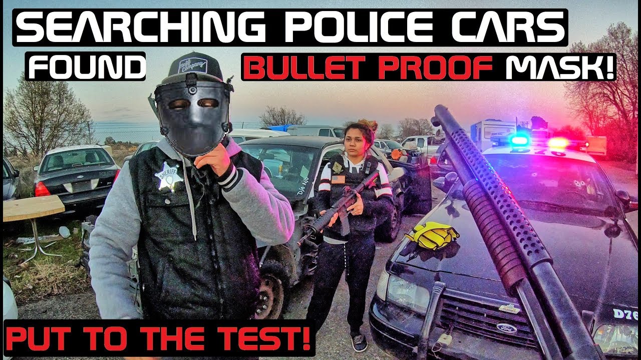 Searching Police Cars Found Bullet Proof Mask! Put To The Test! - YouTube