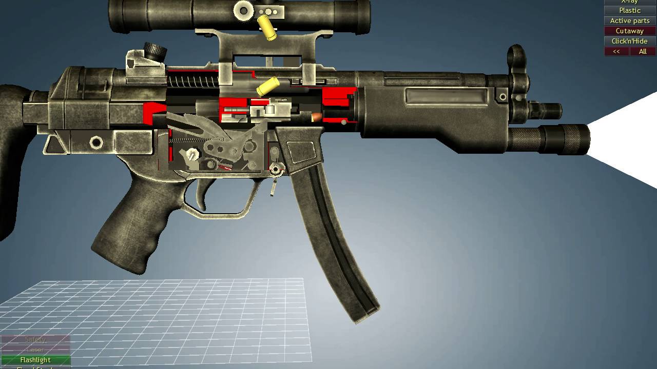HOW AN MP5 AUTOMATIC SUB MACHINE GUN/3 ROUND BURST WORKS IN DETAIL ...