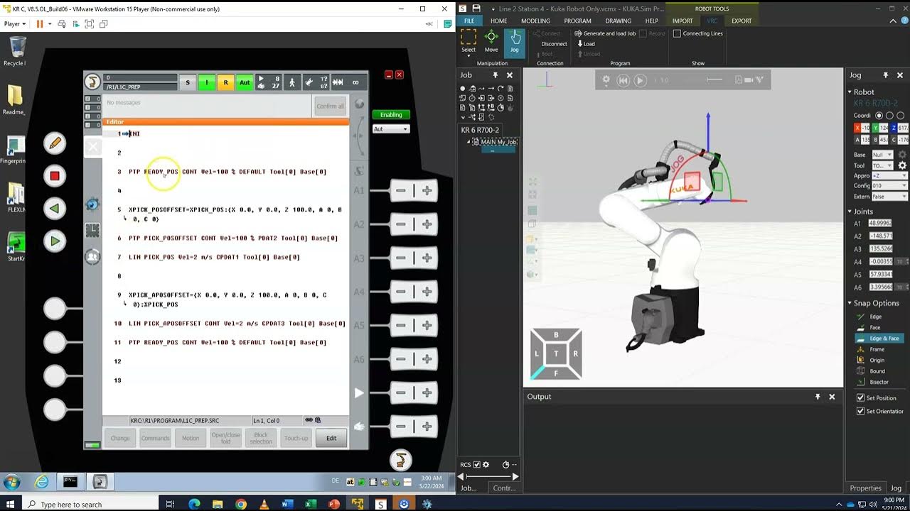 Demonstration Kuka Robot Programming Joint and World Offsets Movement with position Level - YouTube