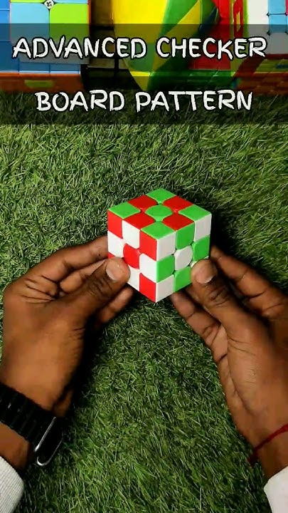 How to make advanced checkerboard pattern on rubik's cube #shorts # ...