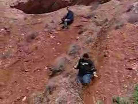 Fat man falling down a mountain - YouTube