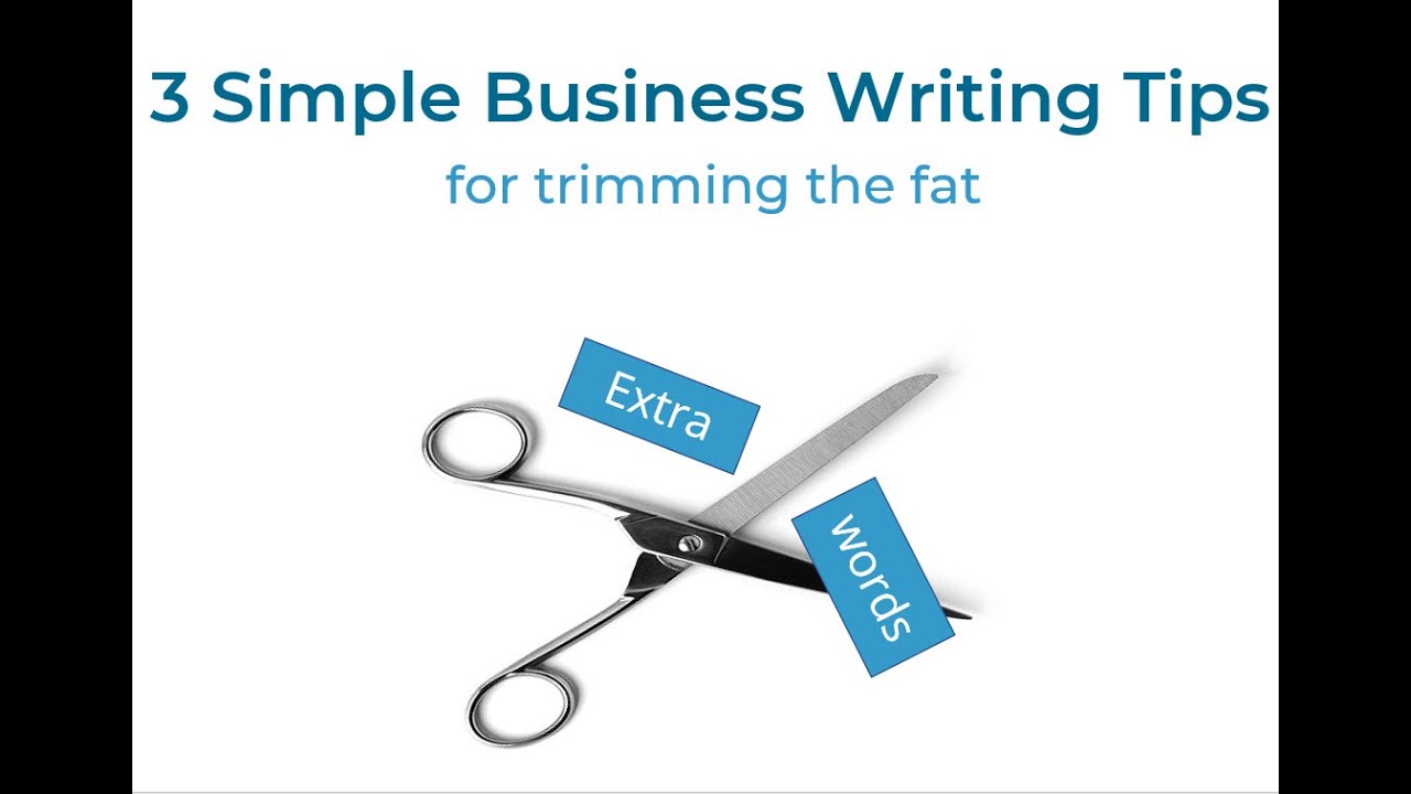 3 Simple Writing Tips for Trimming the Fat - YouTube