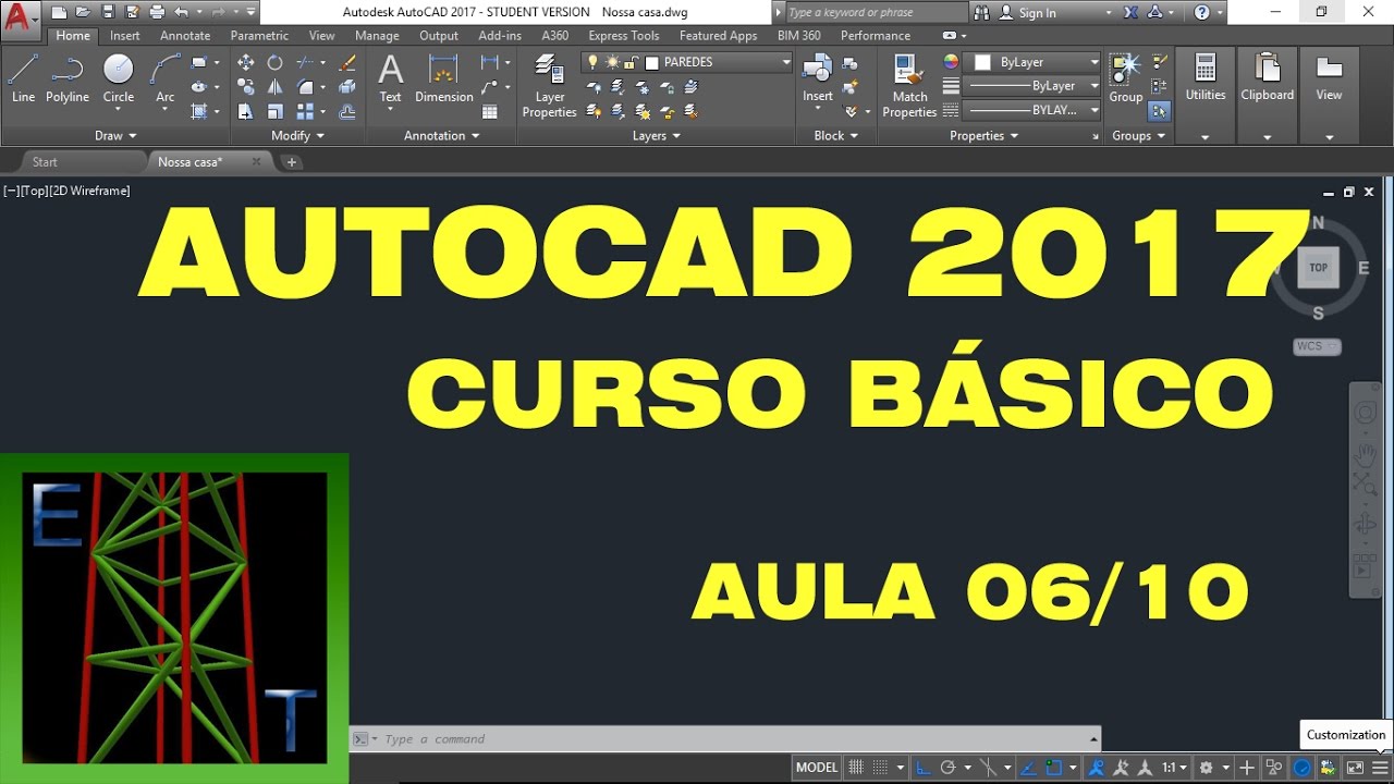 AutoCAD 2017 Aula 06/10 Curso básico para iniciantes ( Match Properties ...