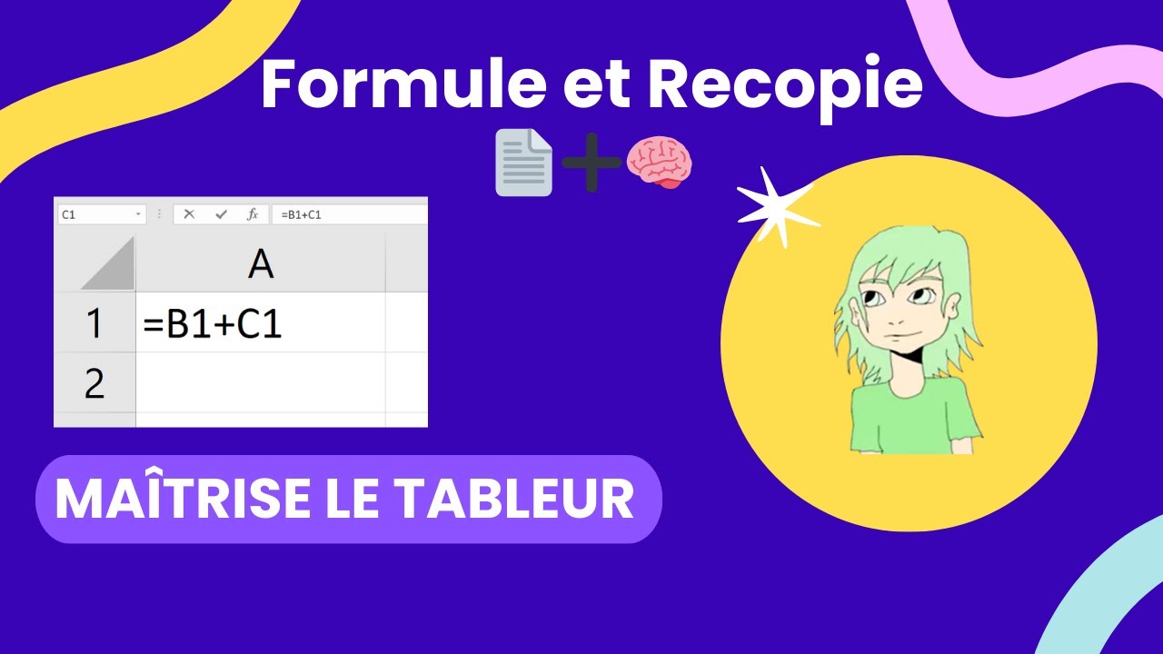 Ecrire et recopier une formule dans un tableur - YouTube