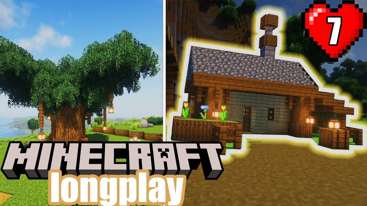 Minecraft - Ep #7 - How to build a cozy path and a little cabin ...