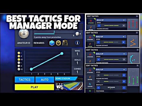 BEST TACTICS , FORMATIONS & TIPS TO PLAY MANAGER MODE - YouTube
